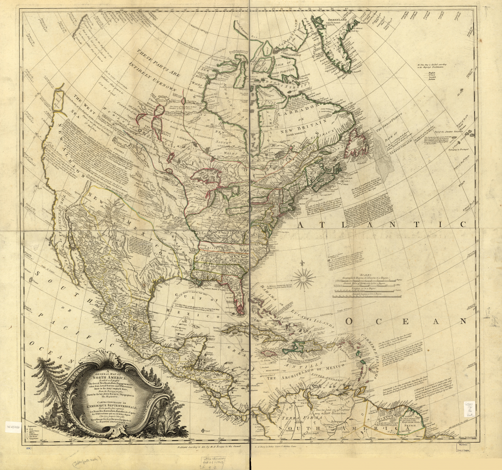 1761 – A General Map of North America – FULL Size Original | Life of ...