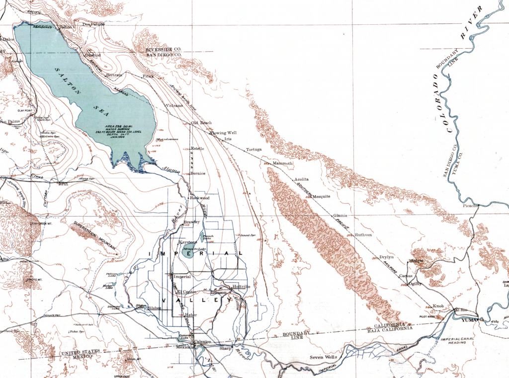 Salton Sea and Imperial Valley Map - High Resolution - Life of the ...