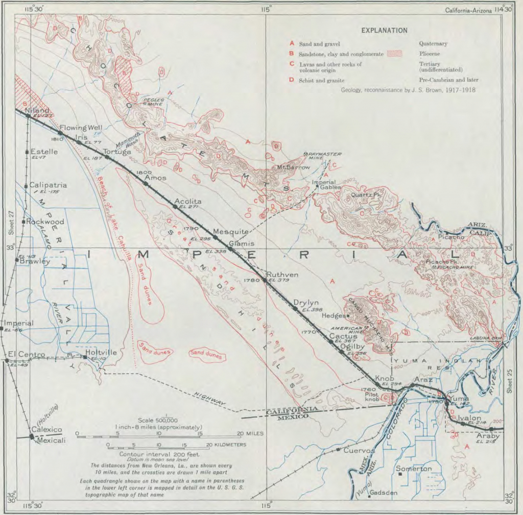Topo Map from USGS Bulletin 845 – High Resolution | Life of the Salton Sea